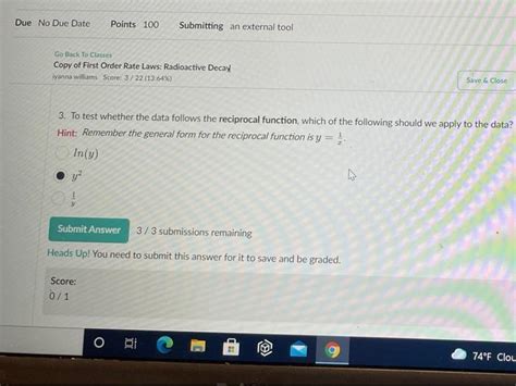 To Test Whether The Reciprocal Function Which Of The
