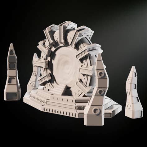 3d Printable Sci Fi Portal By Wargamesco