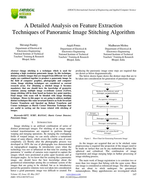 Pdf A Detailed Analysis On Feature Extraction Techniques Of Panoramic