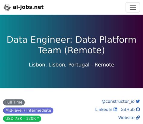 Hiring Data Engineer Data Platform Team Remote Remote Raimljobs