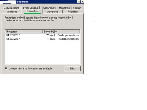 Solved Setting Forwarders In DNS Manager Experts Exchange