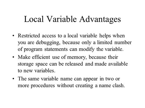 Universal Concepts Of Programming Creating And Initializing Local