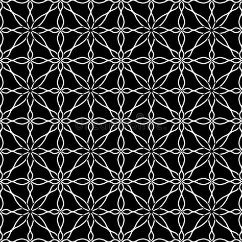 Vector Modern Seamless Geometry Pattern Floral Grid Black And White