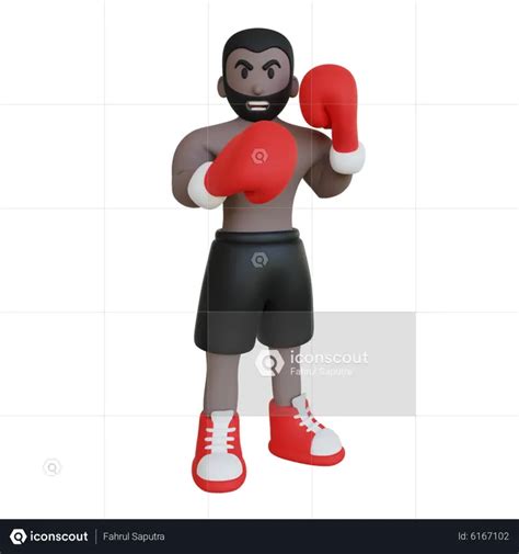 Premium Boxing Athlete Pose 3d Illustration Download In Png Obj Or