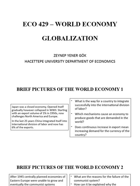 Introduction To Globalization Pdf Globalization Economies