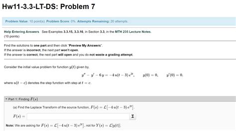 Solved 10 ﻿pointsfind The Solutions To ﻿one Part And Then