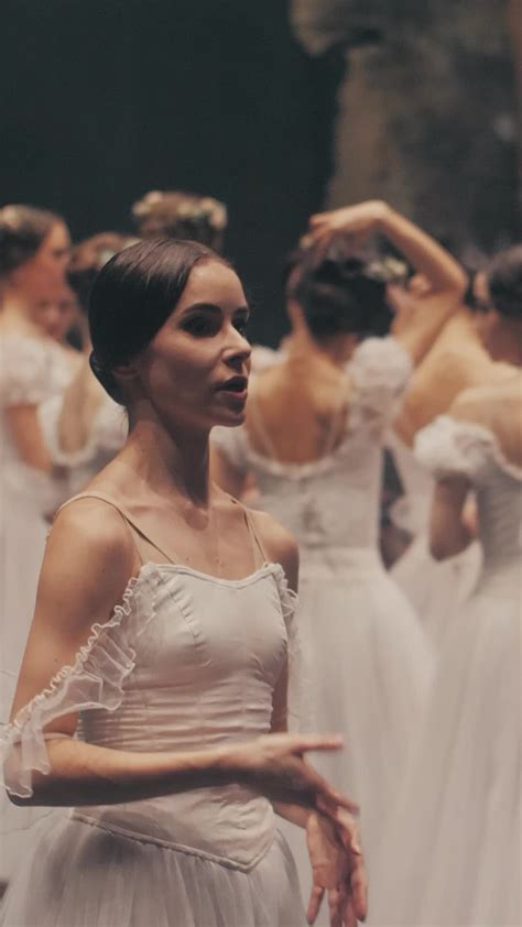 Ballerina Is Nervous Before The Performance Vertical Format For The