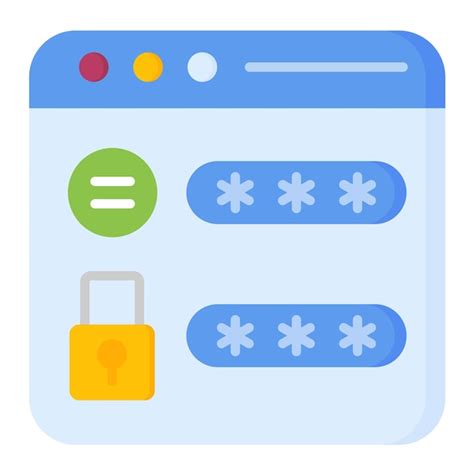 Premium Vector Website Password Flat Illustration