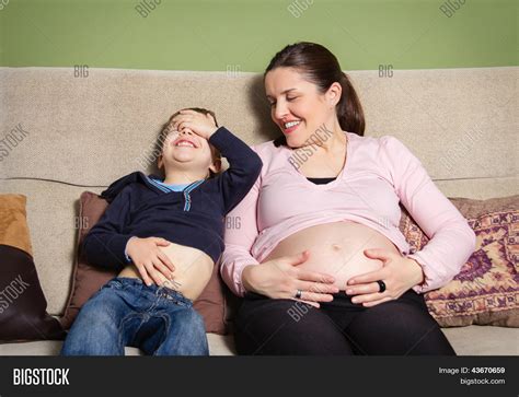 Pregnant Mother Son Image Photo Free Trial Bigstock
