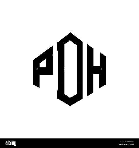 Pdh Letter Logo Design With Polygon Shape Pdh Polygon And Cube Shape Logo Design Pdh Hexagon