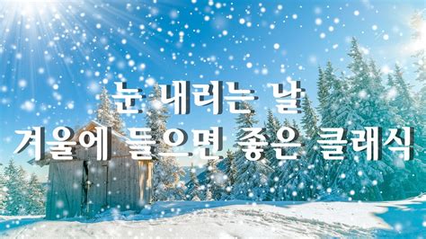 눈 내리는 날 ️겨울에 들으면 좋은 클래식 ️ 편안해지는 음악 힐링음악 명상음악 스트레스해소음악 Youtube