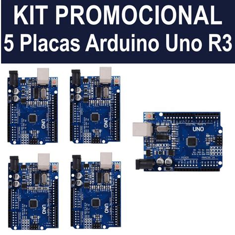 Kit 05 Placas Compatível Arduino Uno R3 Atmega328 Smd Ch340 Shopee Brasil