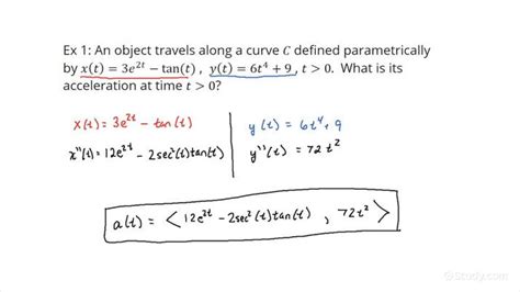 Determining Acceleration Of A Particle Moving Along A Curve In The Plane Defined Using