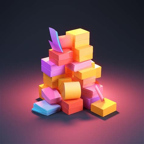A Stack Of Colorful Cubes With One That Says Quot The Word Quot On The Bottom Premium Ai