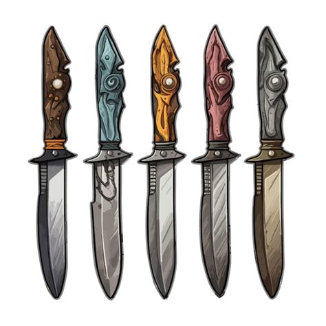 Premium Vector Knife Set Vector On White Background