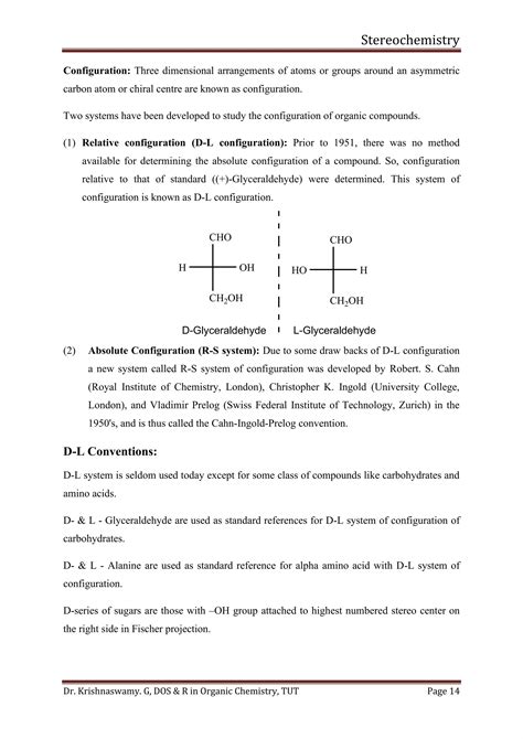 Stereochemistry Notes Pdf