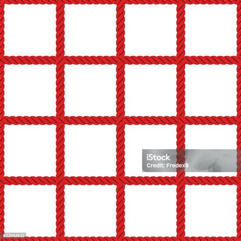 흰색 배경에 격리 된 매끄러운 타일 가능한 빨간 로프 그물 텍스처 0명에 대한 스톡 사진 및 기타 이미지 0명 3차원 형태 그물망 Istock