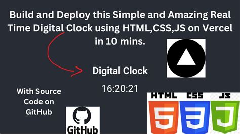 Build And Deploy A Digital Clock With Html Css And Javascript On