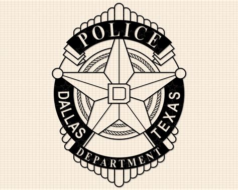 Dallas Police Badge Svg Bundle Texas Police Officer Vector Clipart