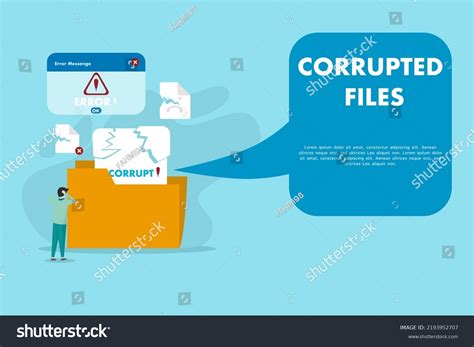 Corrupted File Concept Corrupted File Illustration Stock Vector Royalty Free 2193952707