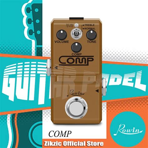Rowin Guitar Compressor Pedal Analog Mini Opto Compressor Box Guitar
