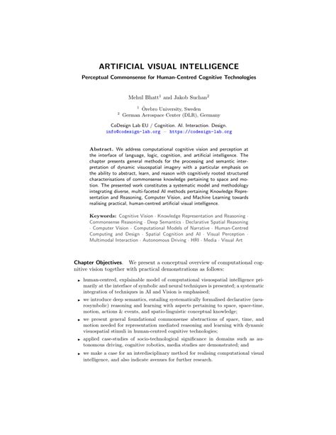 Pdf Artificial Visual Intelligence Perceptual Commonsense For Human