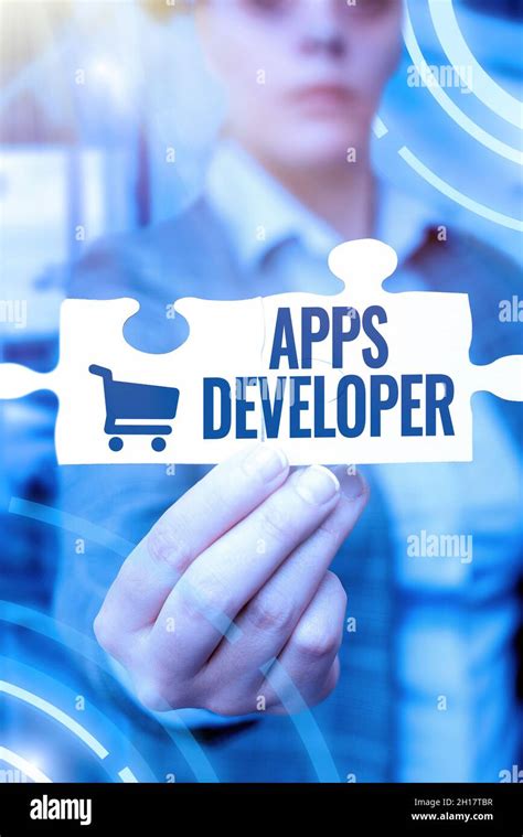 Hand Writing Sign Apps Developer Concept Meaning Graphic Artist Software Programmer And Analyst