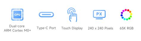 RP2040 Microcontroller Development Board With 1 28inch Round Touch LCD Compact Size