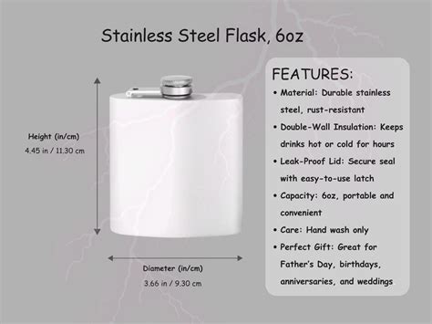 Stainless Steel Flask Size Guide Flask For Groomsmen Chart I Perfect Gift Ideas Chart For