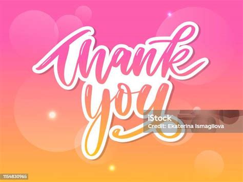 필기 비문 감사 합니다 손으로 그린 글자 감사 합니다 서 예 감사 카드 벡터 일러스트입니다 슬로건 0명에 대한 스톡 벡터 아트
