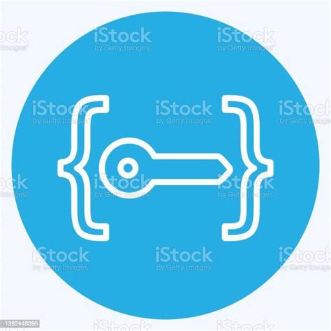 아이콘 잠금 해제 코드 프로그래밍 기호에 적합합니다 파란 눈 스타일 편집 가능한 간단한 디자인 디자인 템플릿 벡터 간단한 기호