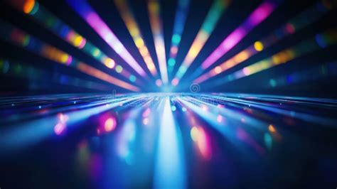 Shiny Surface Reflects Vibrant Disco Lights Multicolored Beams Radiate From Center Festive