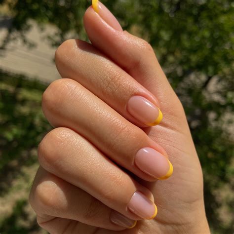 Shades Of Yellow Gel Nails French Subtle Nails Gel Nails
