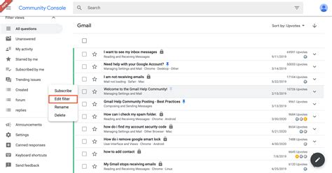Edit Filters Google Communities Help