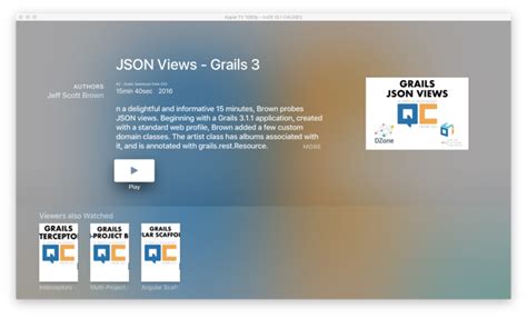 Build A Tvml App With Grails Grails Guides Grails Framework