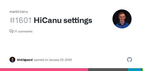 Hicanu Settings Issue Marbl Canu Github