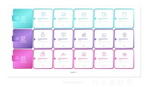 아이콘 단계 또는 프로세스가 있는 비즈니스 인포그래픽 디자인 템플릿입니다 워크 플로우 레이아웃 다이어그램 연례 보고서 웹 디자인 스톡 일러스트레이션에 사용할 수 있습니다