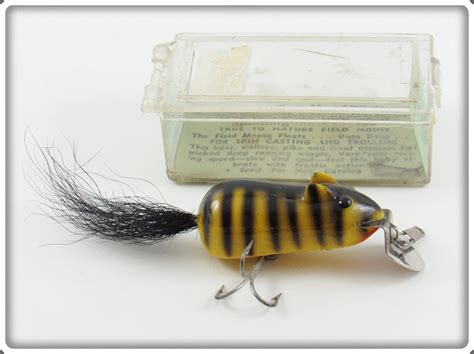 Vintage Creek Chub Tiger Spinning Mitie Mouse Lure In Box For Sale Lure Lagoon