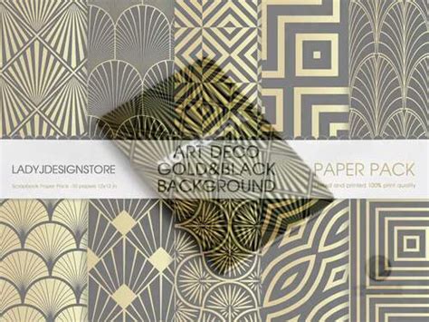Art Deco Gold Foil Digital Printable Seamless Texture By Ladyjdesignstore