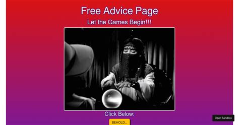 Fortune Teller Codesandbox