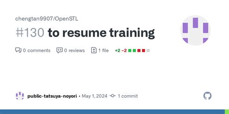 To Resume Training By Public Tatsuya Noyori · Pull Request 130