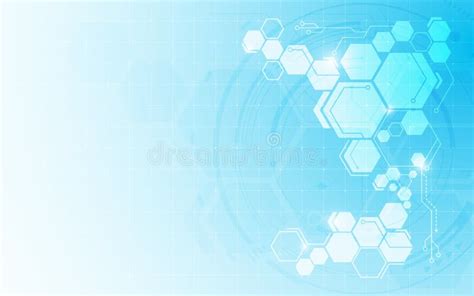 Abstract Hexagon Pattern Molecular Sci Fi Scientific Design Tech Innovation Concept Background
