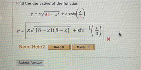 Solved Find The Derivative Of The Function Chegg