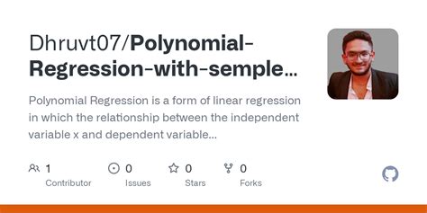 github dhruvt07 polynomial regression with semple data polynomial regression is a form of