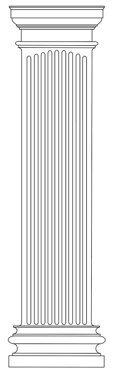 Ionic Columns Doric Columns Clipart