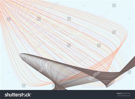 Shape Line Curve Abstract Geometric Background Stock Vector Royalty