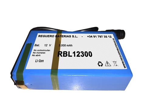 Batería Litio 12 Voltios 3 Amperios Recargable Litio Ion 36 Watios