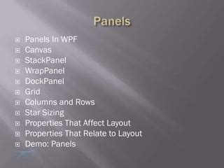 WPF Line Of Business Application XAML Layouts Presentation PPT