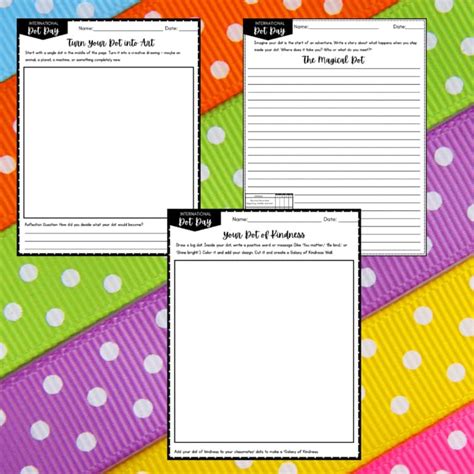 Dot Day Activity Packet 4th To 6th Grade Drawing And Writing Prompt