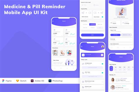 Medicine And Pill Reminder Mobile App Ui K Grafik Von Betush · Creative Fabrica
